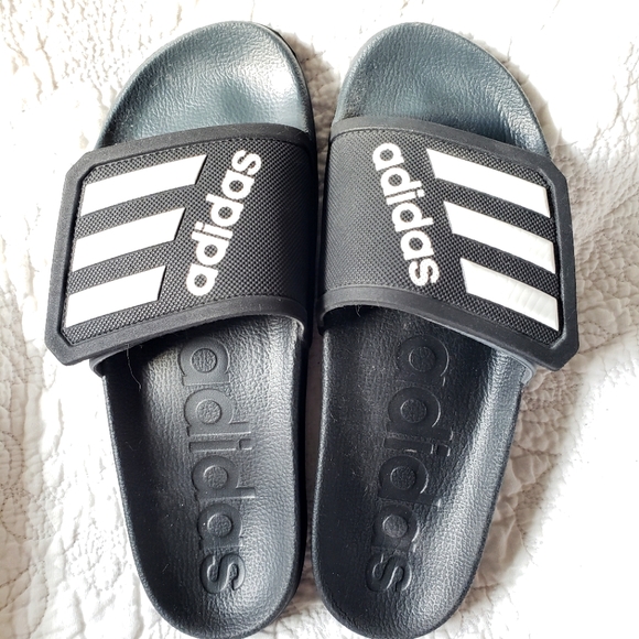 adidas | Shoes | Nwot Adidas Adilette Comfort Adjustable Slides W1us ...